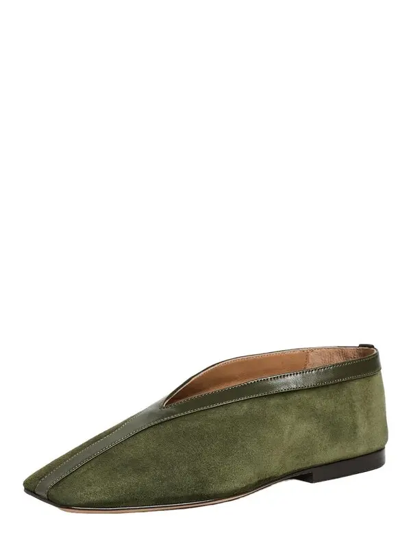 MANSUR GAVRIEL Contorno Square V Flats - Algae