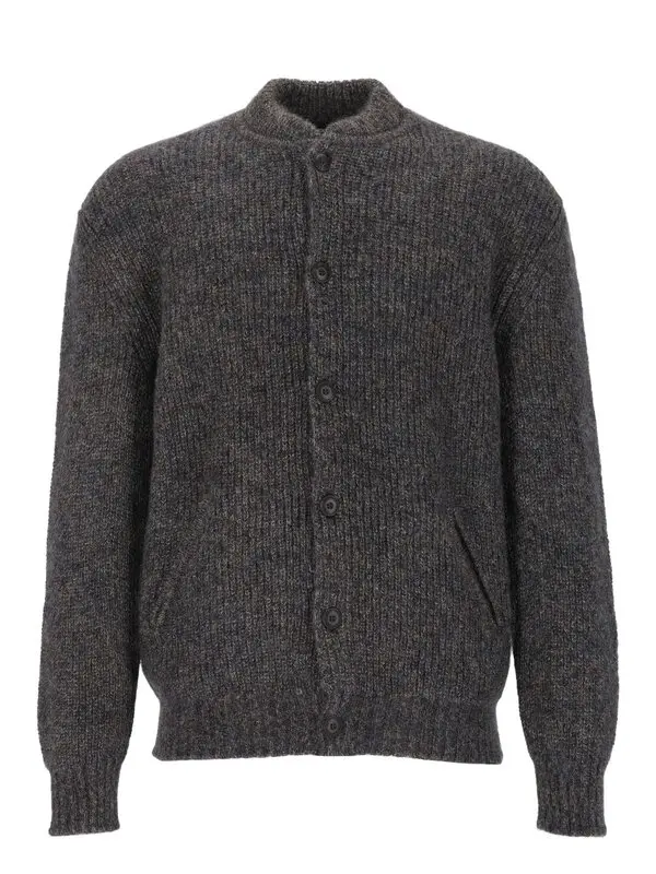 Giorgio Armani Mohair-blend Cardigan - Gray
