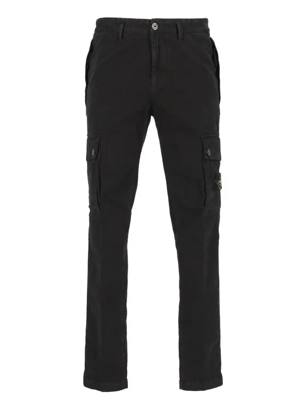 Stone Island Cargo Trousers - Black