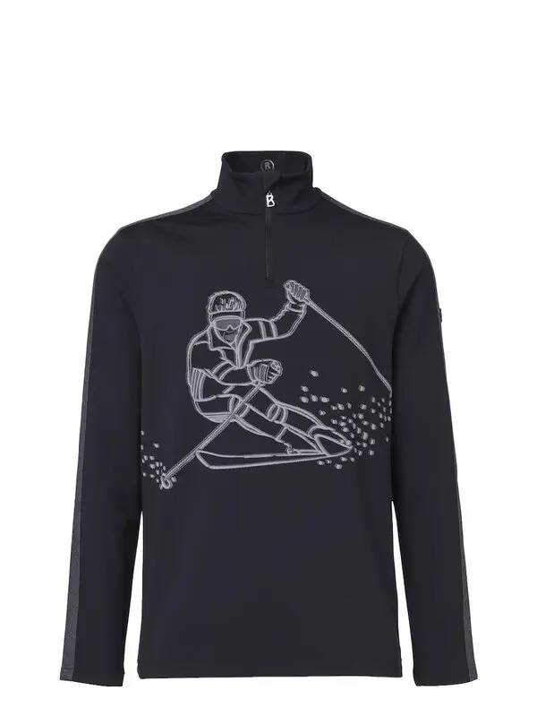 Bogner Eliot Printed Ski Top - Black