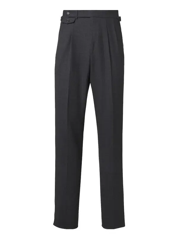 Dunhill Wool And Cashmere Straight Pants - Grey