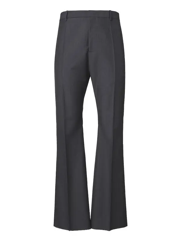 JIL SANDER Wool And Mohair Bootcut Pants - Grey