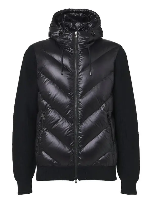 Bogner Zisco Down-paneled Hooded Wool Cardigan - Black