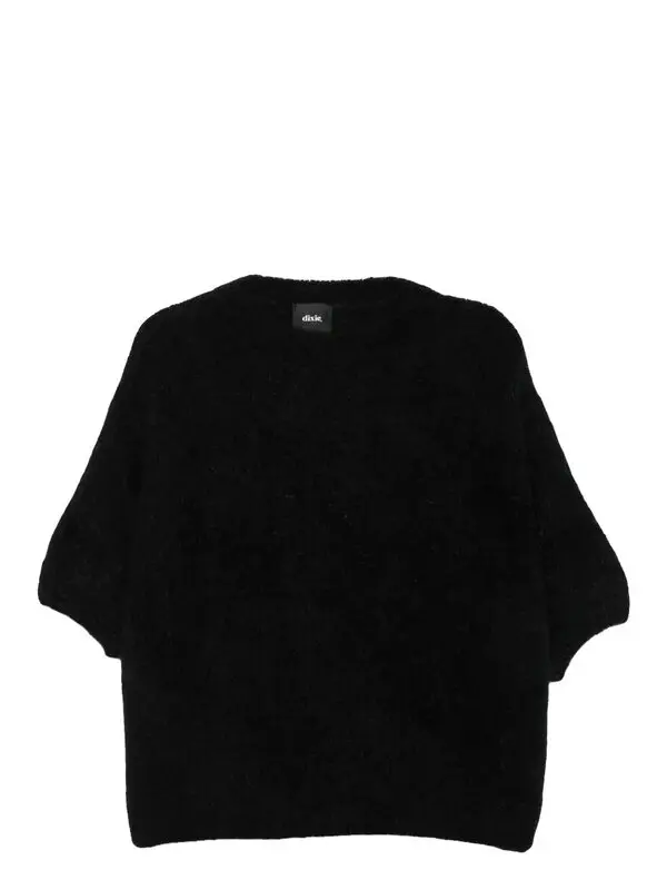 Dixie Crew-neck Short-sleeve Sweater - Black