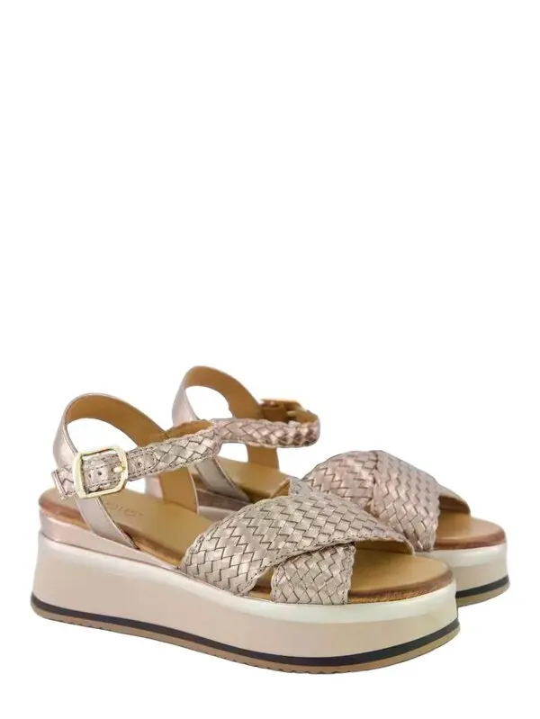 GIBALDI Braided-strap Platform Sandals - Gold