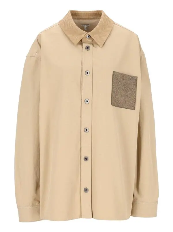 Loewe Cotton Canvas Overshirt - Cream