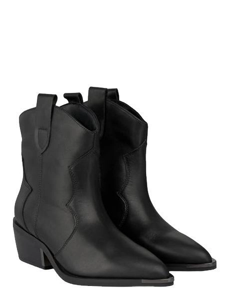 ALMA EN PENA Cowboy Flat Bootie - Black