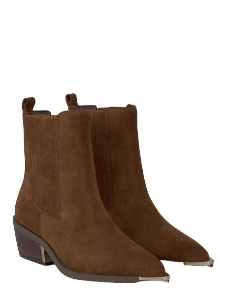 ALMA EN PENA Flat Bootie With Elastic - Camel
