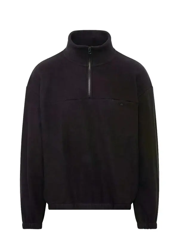 VOWELS Quarter-zip Fleece Jacket - Black
