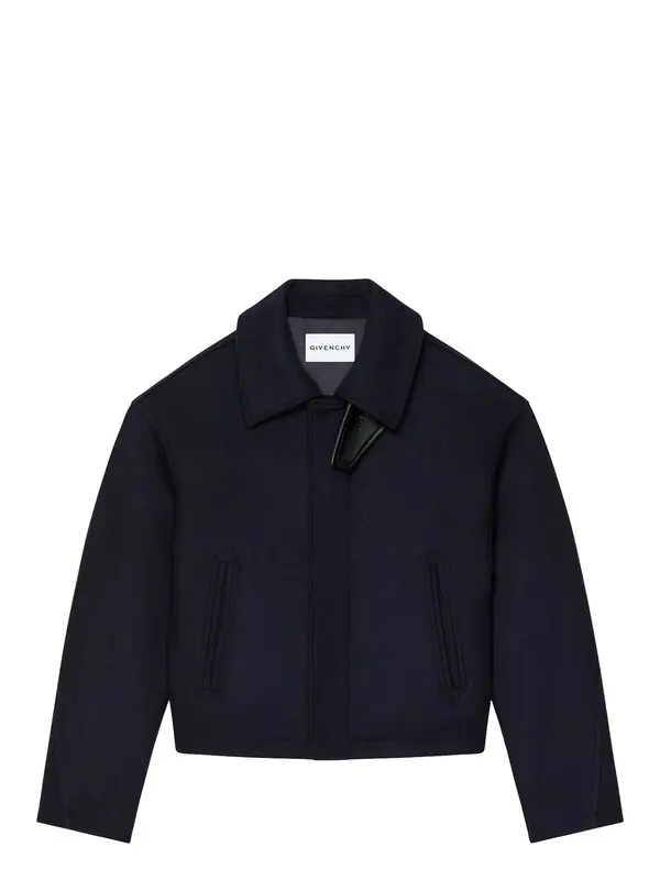 Givenchy Wool Oversized-collar Jacket - Navy