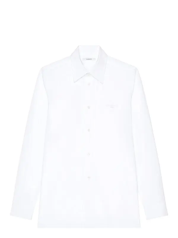 Givenchy Cotton Poplin Logo Shirt - White