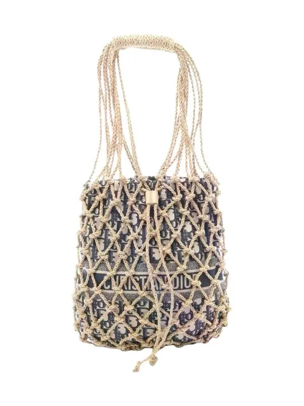 Dior 2010s Oblique Net Shoulder Bag - Neutrals
