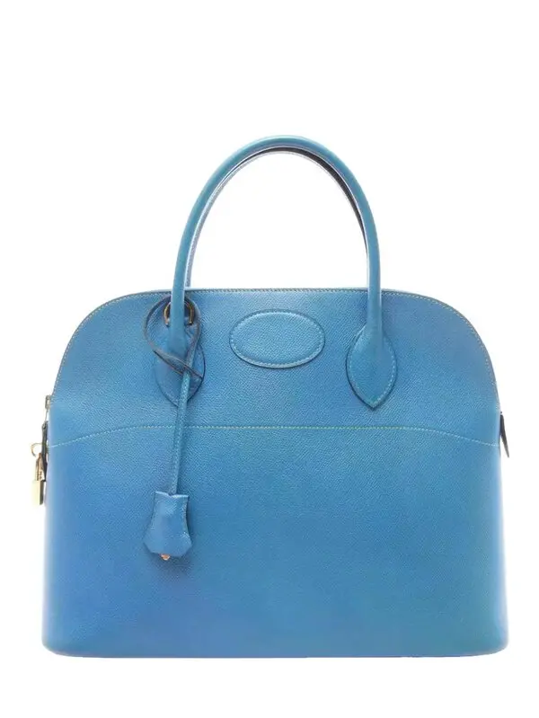 Hermès 1999 35 Bolide Leather Handbag - Blue