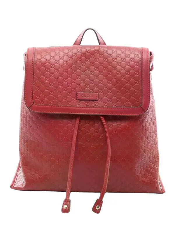 Gucci 2000s Micro Gg Guccissima Backpack - Red