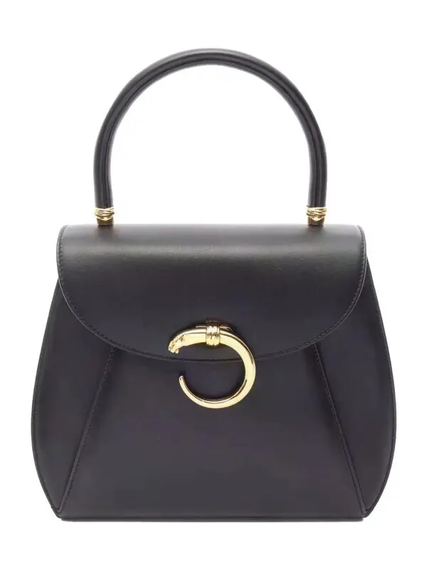 Cartier 2010s Panthère Leather Handbag - Black