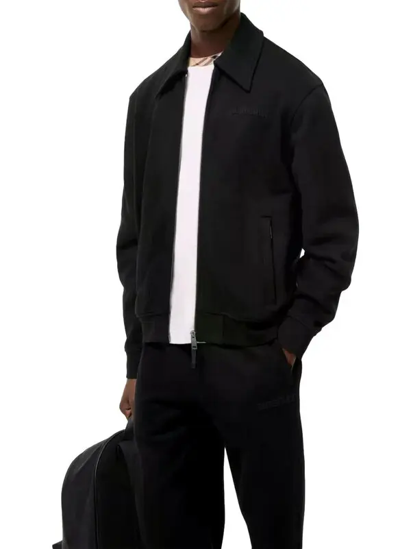 Burberry Zip-up Cotton Jacket - Black