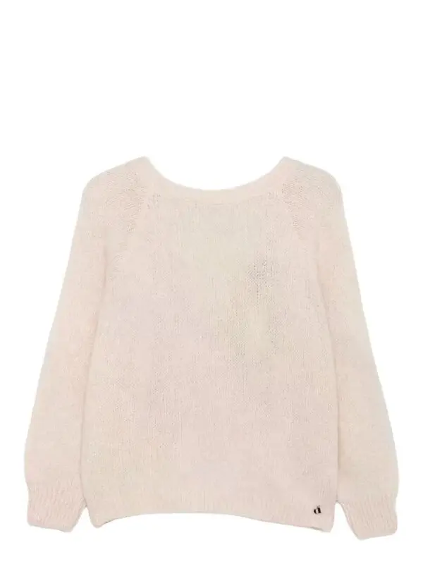Dixie Twist-detail Raglan-sleeve Sweater - Pink
