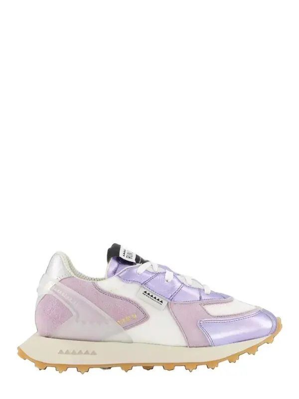 RUN OF Metallic Panelled Sneakers - Purple
