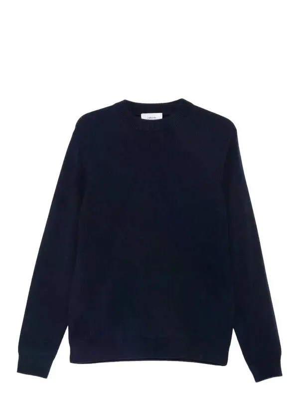 LARDINI Ribbed-knit Sweater - Blue