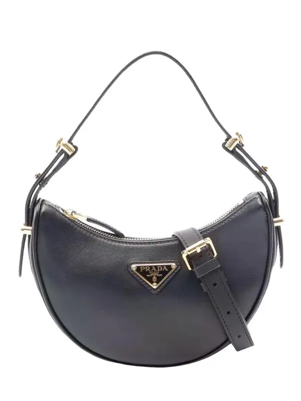 Prada 2010s Arke Shoulder Bag - Black