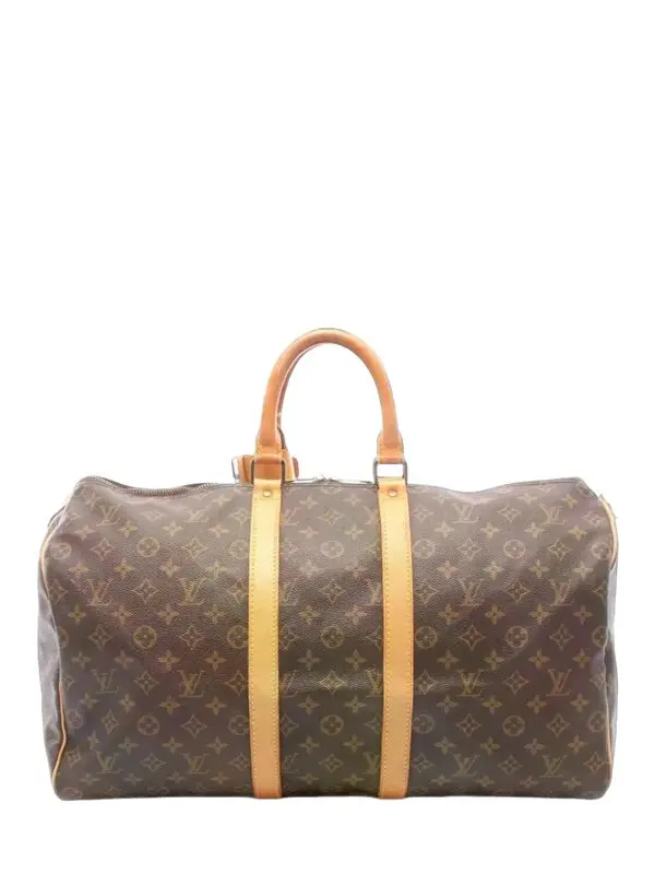 LOUIS VUITTON 1981 50 Boston Monogram-keepall Luggage Bag - Brown