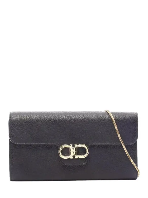 FERRAGAMO 2020s Gancini Crossbody Bag - Black