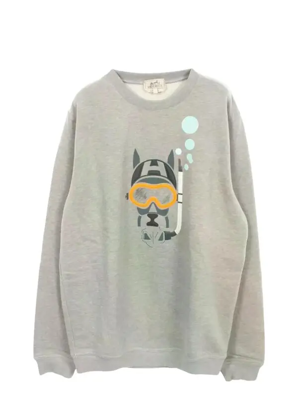 Hermès 2010s Scub'h Graphic-print Sweater - Grey