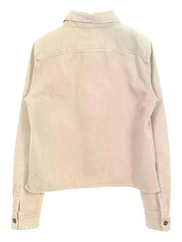 Miu Miu 2010s Logo Denim Jacket - Neutrals