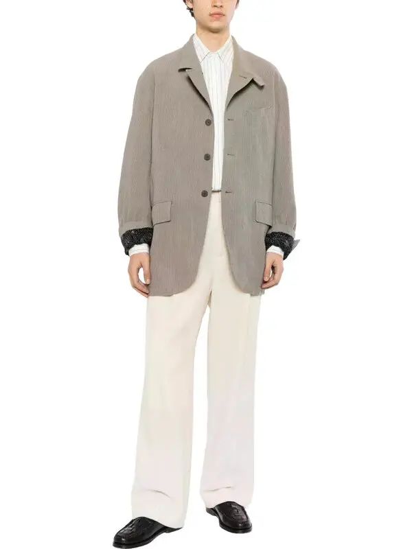 CALMLENCE High-twisted Wool Blazer - Grey