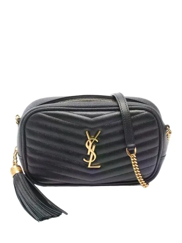 Saint Laurent Mini 2010s Lou Chain Shoulder Bag - Black
