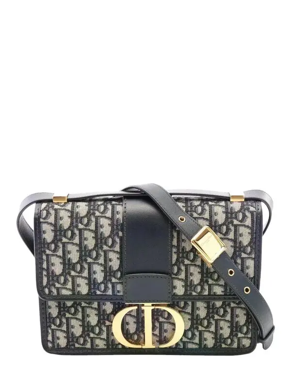 Dior 2010s 30 Montaigne Oblique Shoulder Bag - Blue