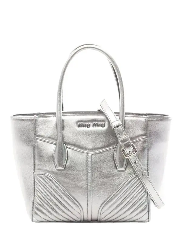 Miu Miu 2010s Biker Tote Bag - Silver