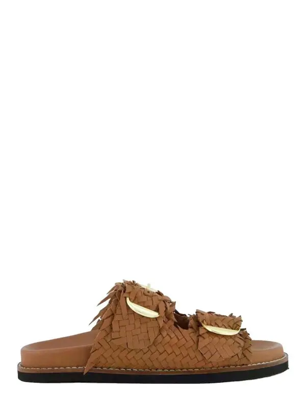 GIBALDI Knot Woven Buckle-fastening Sandals - Brown