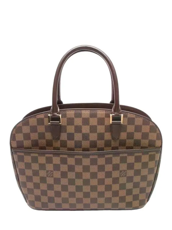 LOUIS VUITTON 2002 Saria Horizontal Damier Check-pattern Tote Bag - Brown