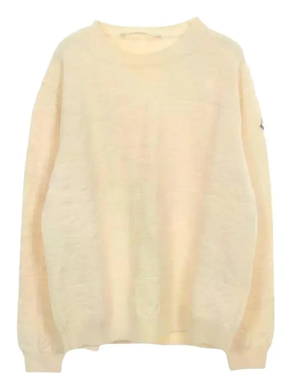 Moncler 2010s Logo-pattern Sweater - Neutrals