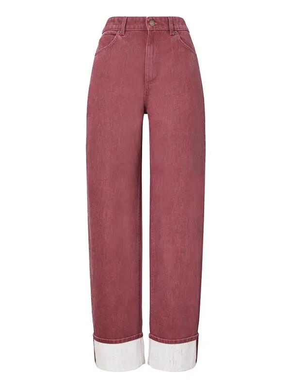 Tory Burch Cuffed Jean - Distressed Rust
