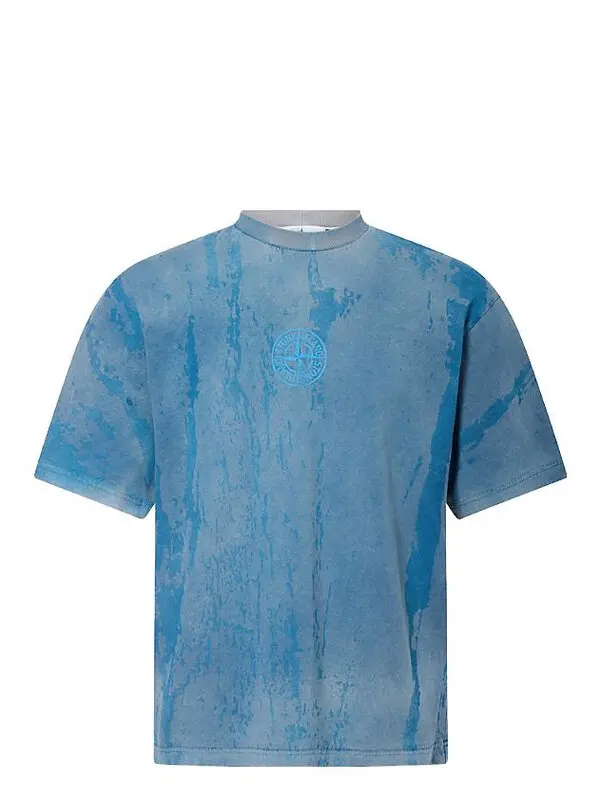 Stone Island Bark Print Cotton T-shirt - Grey