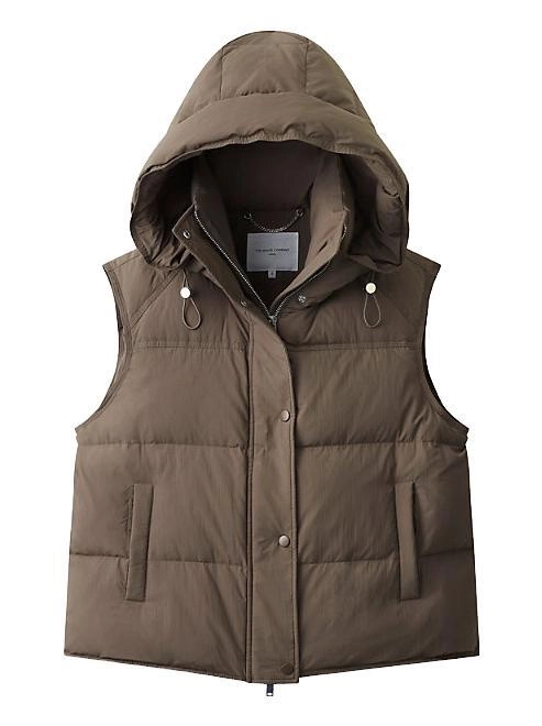 THE WHITE COMPANY Hooded Down-padded Gilet - Walnut