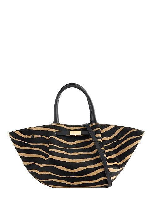 DEMELLIER The Midi New York Pony-hair Day Bag - Zebra Effect/black