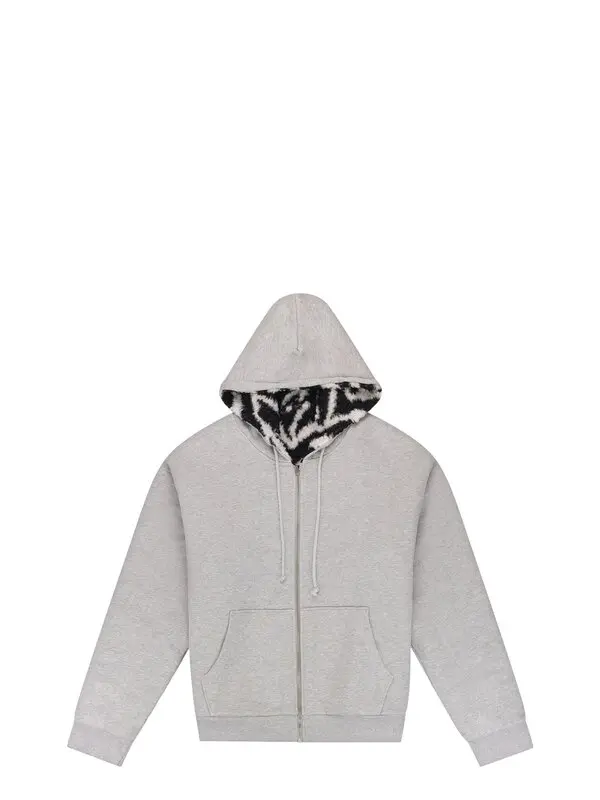 DENIM TEARS Multi Zebra Lined Hoodie 'grey - Multicolor