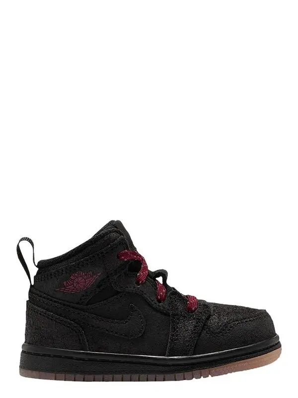 JORDAN 1 Mid Se Td Gum Medium Brown Team Red - Black
