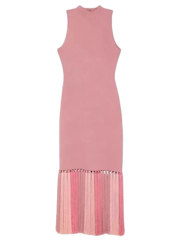 Aje Sofina Tassel-trimmed Midi Dress - Pink