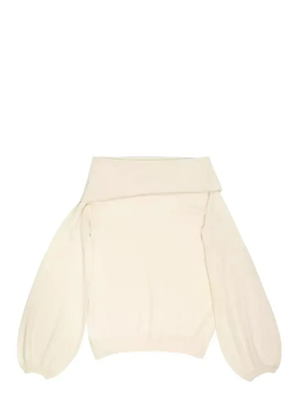 Frenckenberger Off-shoulder Gypsy Sweater - Neutrals