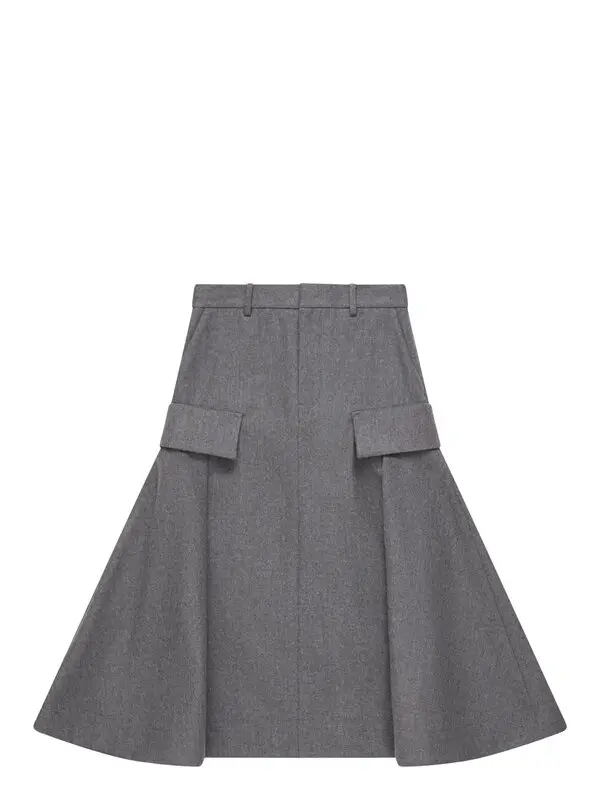 Sacai A-line Cargo Skirt - Grey