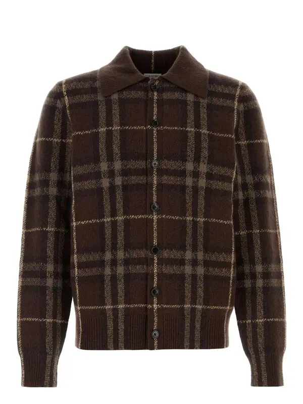 Burberry Embroidered Cashmere Cardigan - Checked