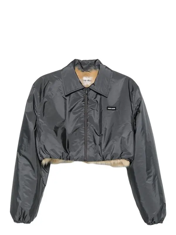 Miu Miu Cropped Blouson Jacket - Multicolor