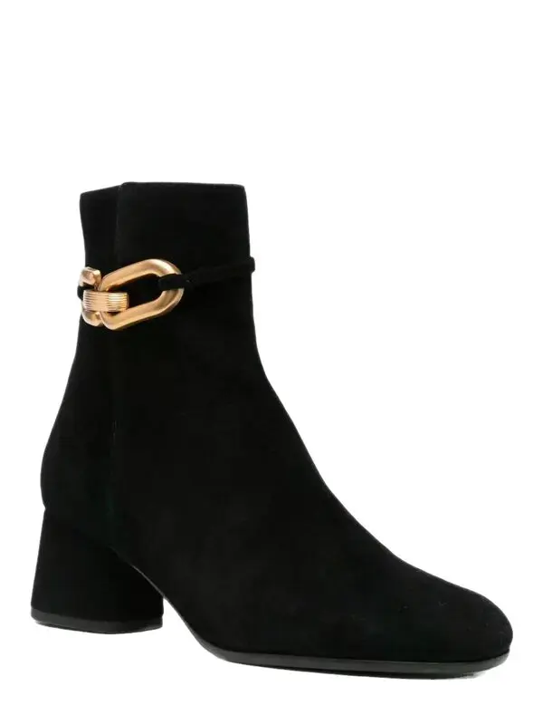 BALDININI Chain-link Suede Boots - Black