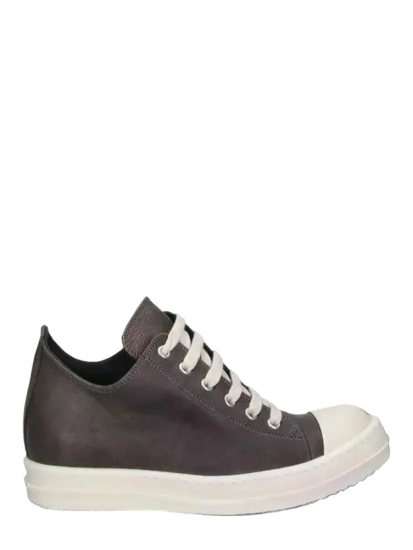 Rick Owens Leather Low-top Sneakers - Grey