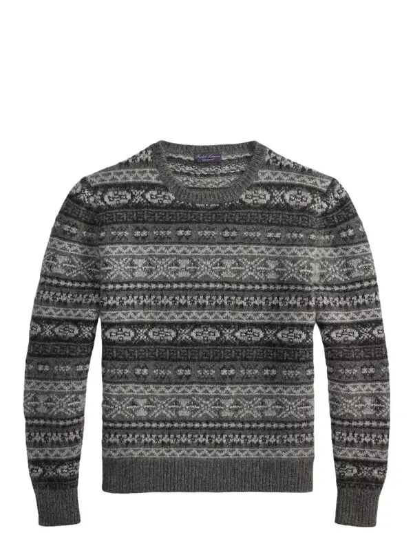 Ralph Lauren Purple Label Fair Isle Sweater - Grey