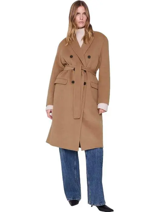 ANINE BING Sana Cashmere Blend Coat - Camel